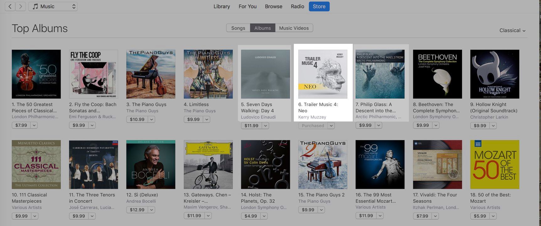 “Trailer Music 4: NEO” debuts in Top 10 iTunes Classical Chart